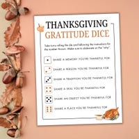 Gratitude Dice Game, Gratitude Games, Gratitude Prompts, Fall Gratitude ...