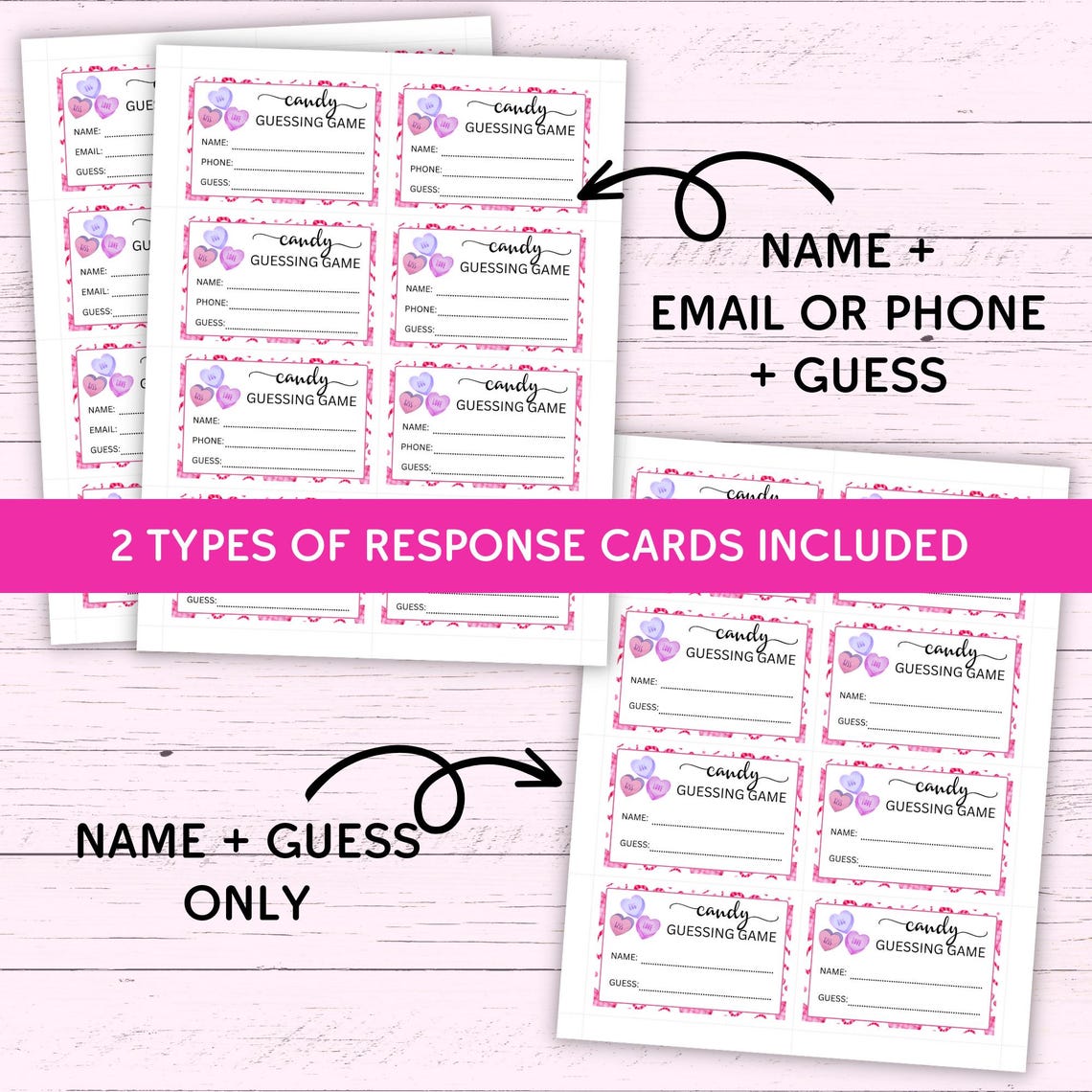 Valentine Candy Guessing Game - Valentine Guessing Jar Game - Classroom ...