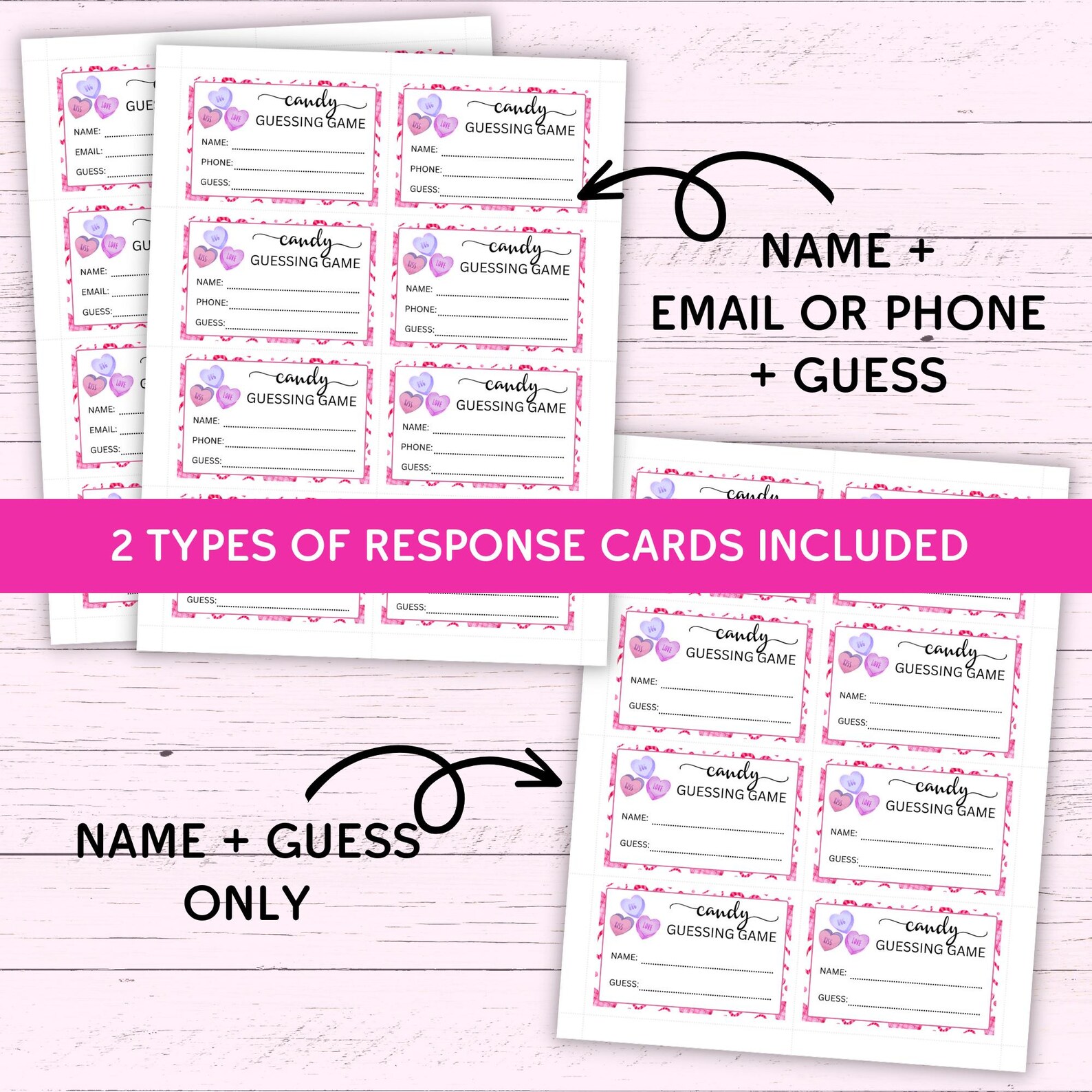 Valentine Candy Guessing Game - Valentine Guessing Jar Game - Classroom ...