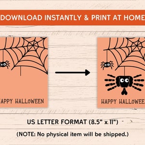 Halloween Spider Handprint Craft Template Handprint Art Kit - Etsy Canada