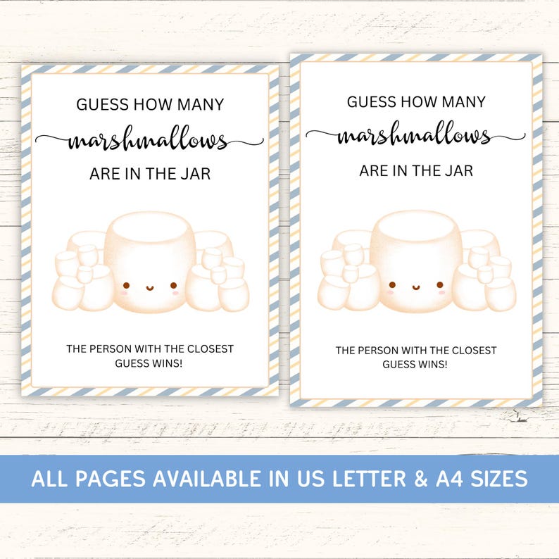 Marshmallow Guessing Game - Marshmallow Guessing Jar Game - Guess How ...