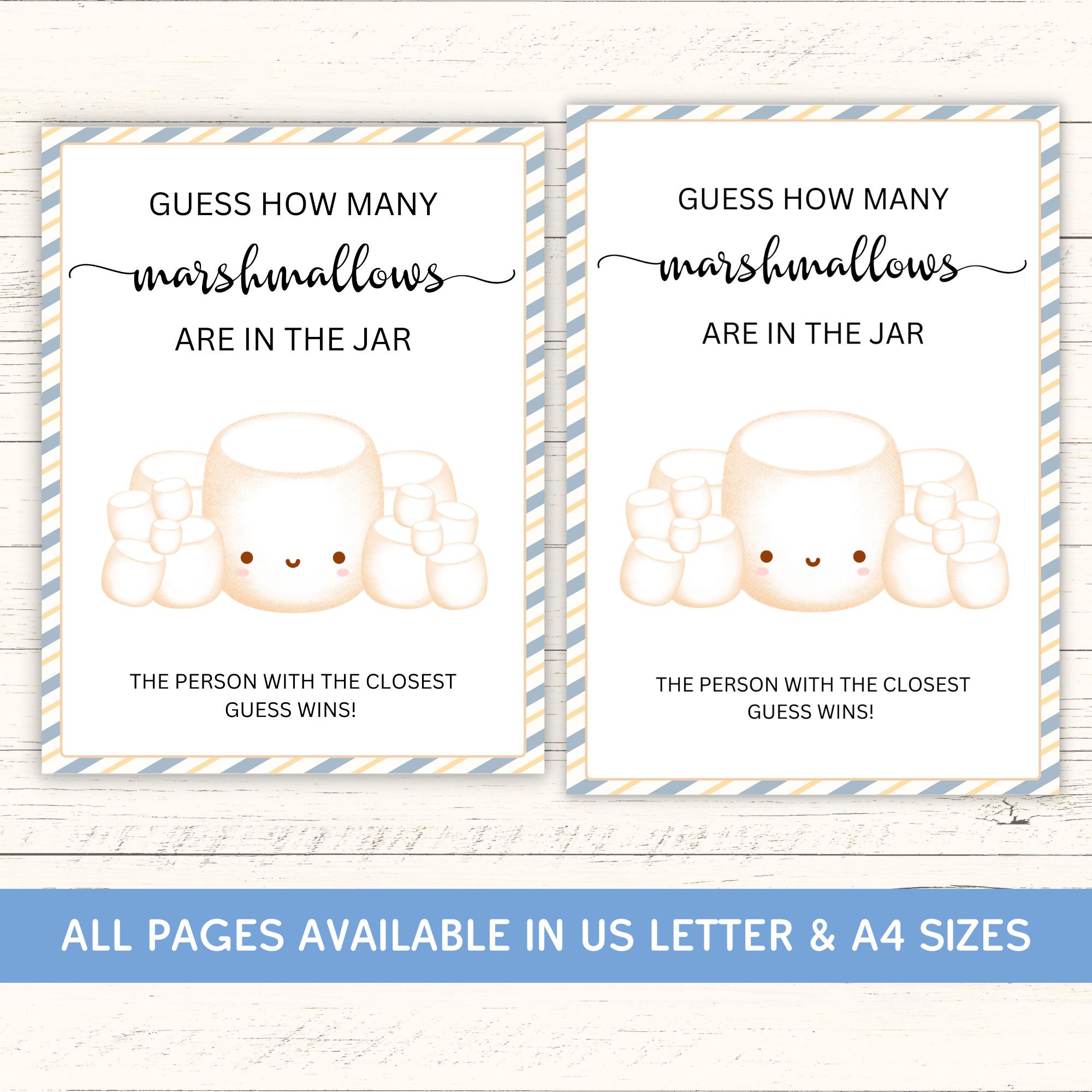 Marshmallow Guessing Game - Marshmallow Guessing Jar Game - Guess How ...