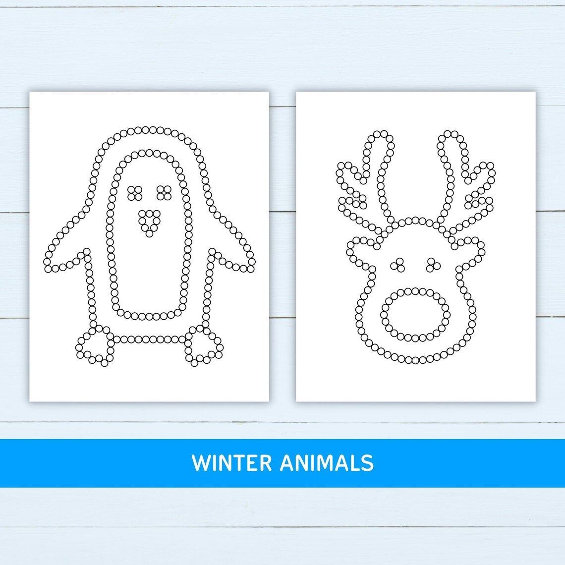 Winter Q-tip Tracing Sheets - Printable Preschool Worksheets for Fine ...