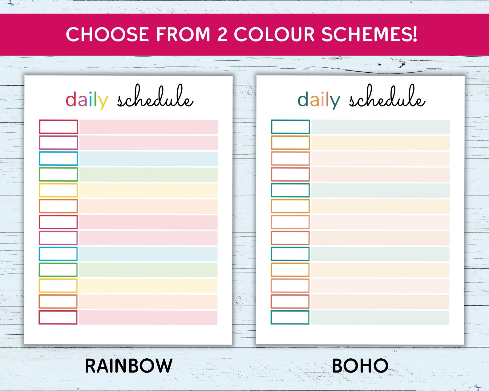 Editable Daily Schedule Template for Kids Printable - Etsy