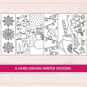 Bundle of 24 Coloring Bookmarks - Spring + Summer + Fall + Winter - PDF ...