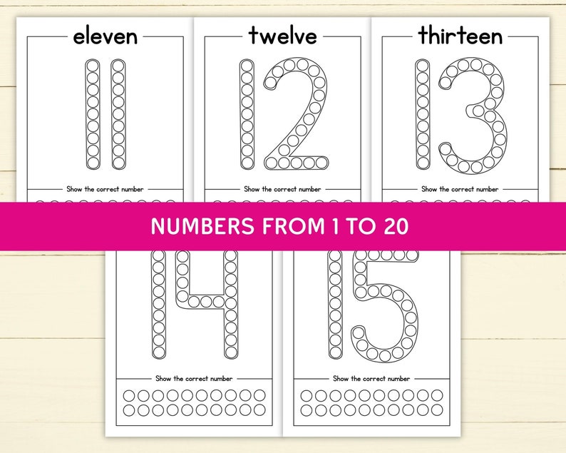 Dot-to-dot Numbers 1-20 Printable Learning Activity for Kids - Etsy