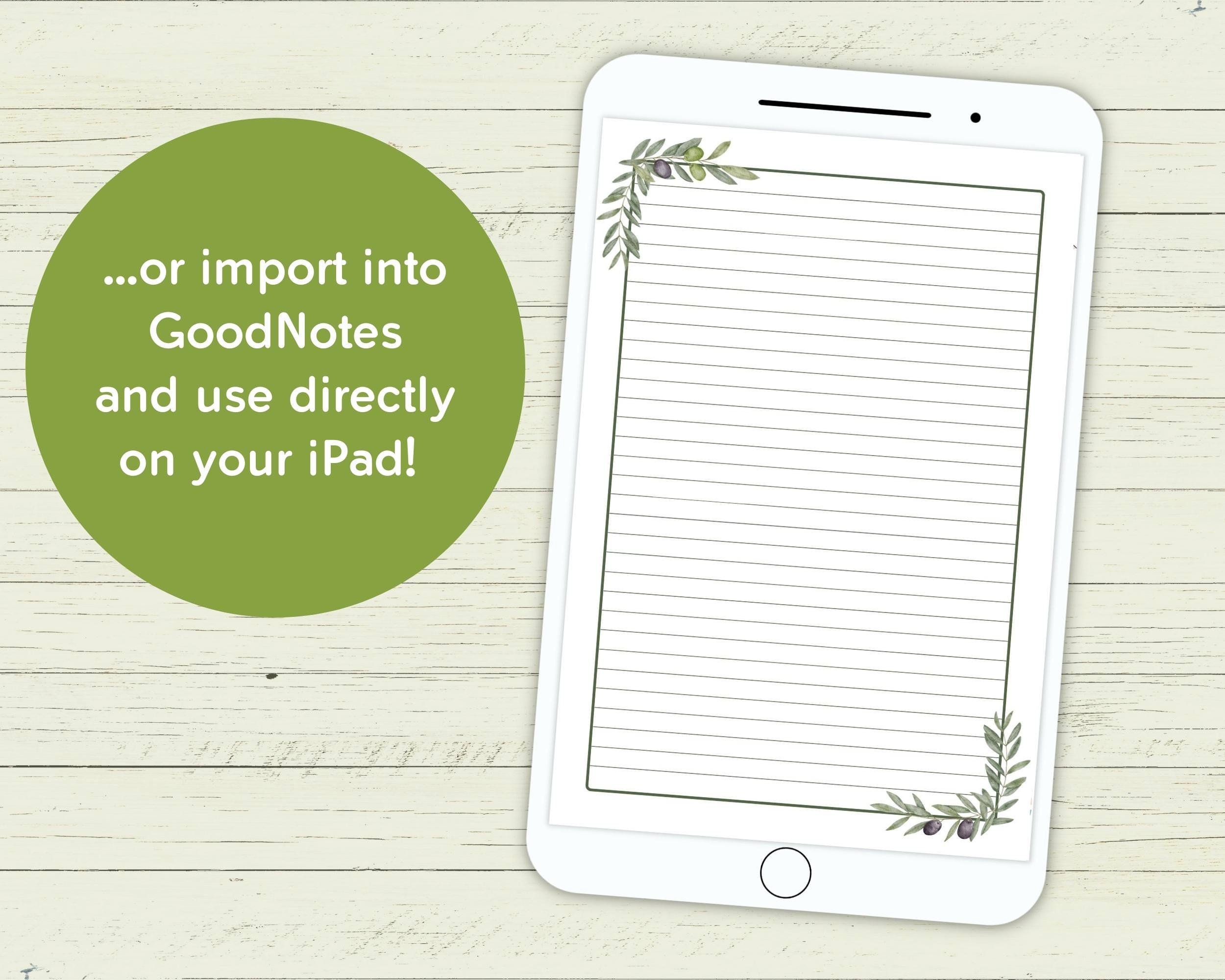 Cute Printable Olive Branch Stationery Digital Note Paper - Etsy