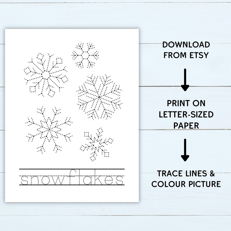 Printable Winter Tracing Sheets - Tracing Worksheets for Preschool + Kindergarten - Fine Motor ...