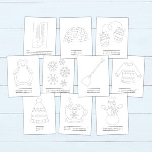 Printable Winter Tracing Sheets - Tracing Worksheets for Preschool ...