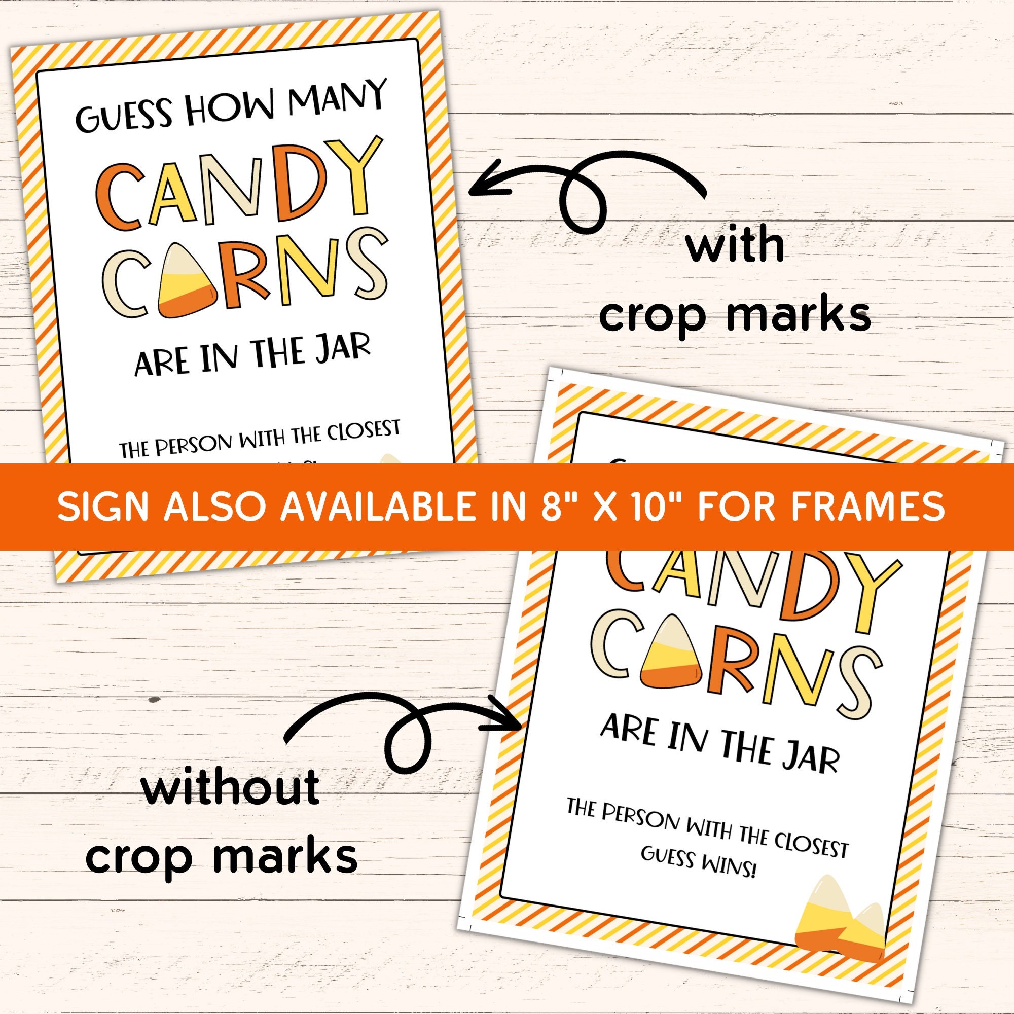 Candy Corn Guessing Game - Printable Halloween Party Game - Classroom ...