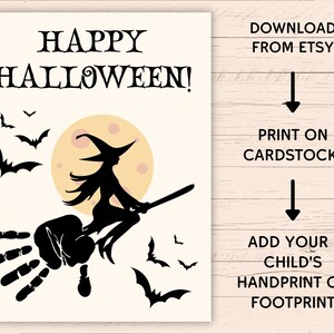 Halloween Handprint & Footprint Craft Bundle Handprint Art - Etsy
