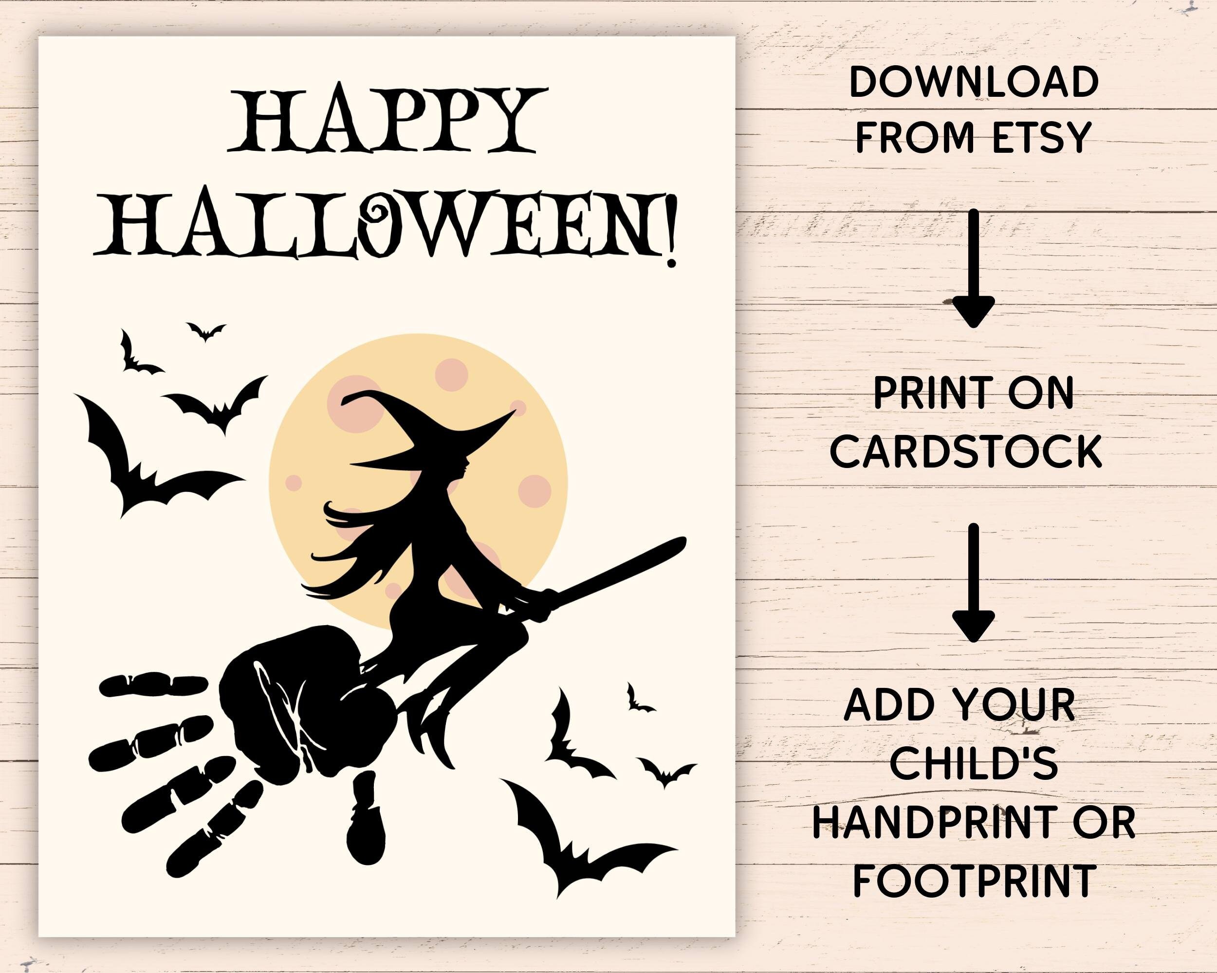 Halloween Handprint & Footprint Craft Bundle Handprint Art - Etsy