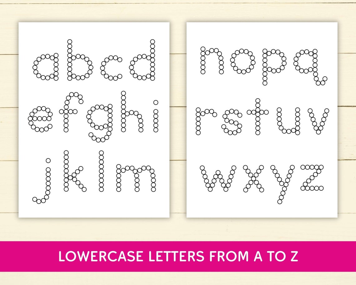 Q-tip Alphabet Tracing Sheets Uppercase Letters Lowercase - Etsy