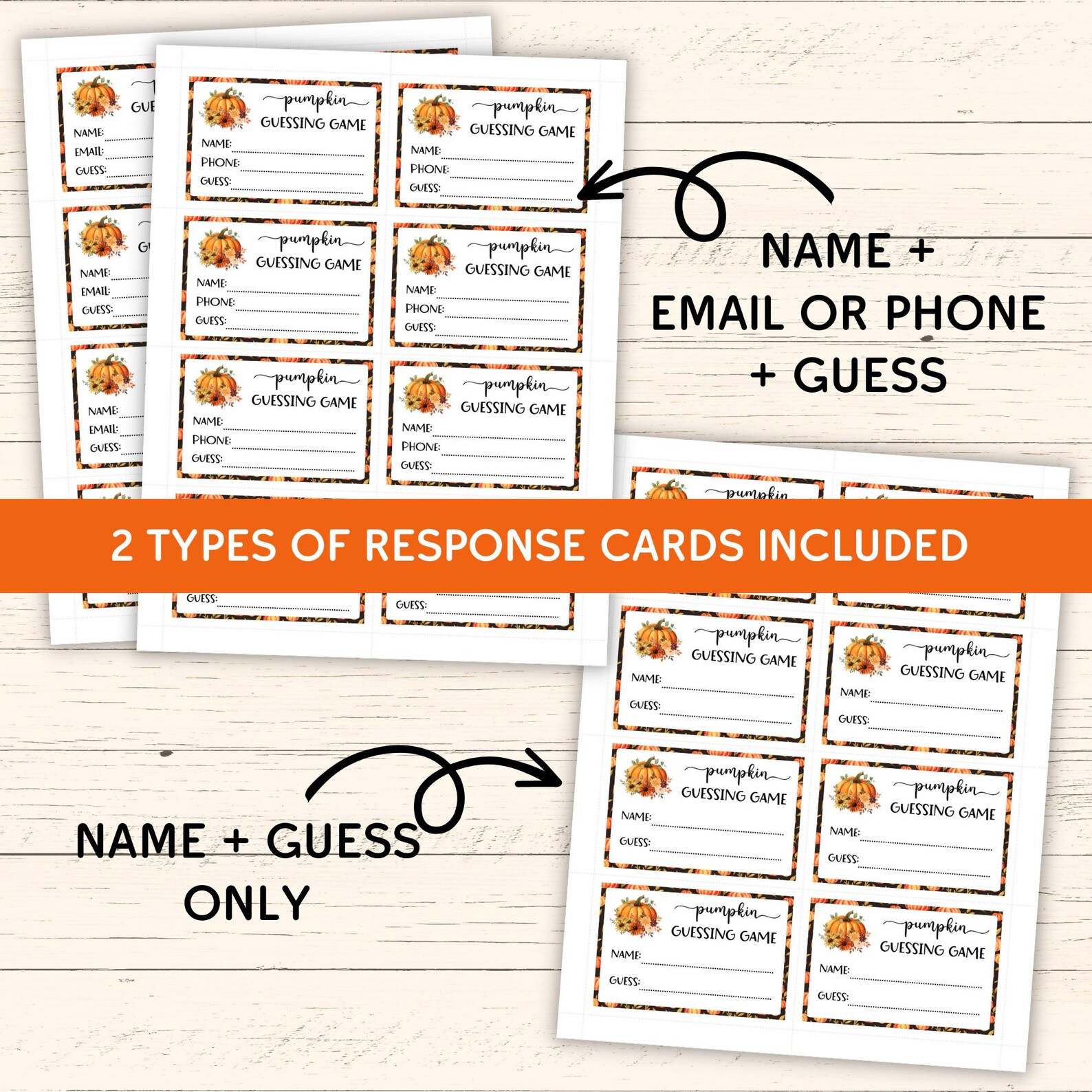 Pumpkin Guessing Game - Printable Halloween Party Game - Classroom Game ...