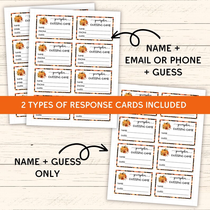 Pumpkin Guessing Game - Printable Halloween Party Game - Classroom Game ...