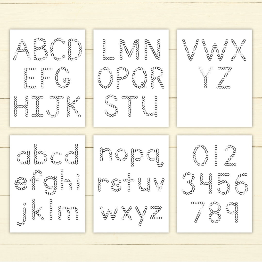 Q-tip Alphabet Tracing Sheets - Uppercase Letters + Lowercase Letters ...