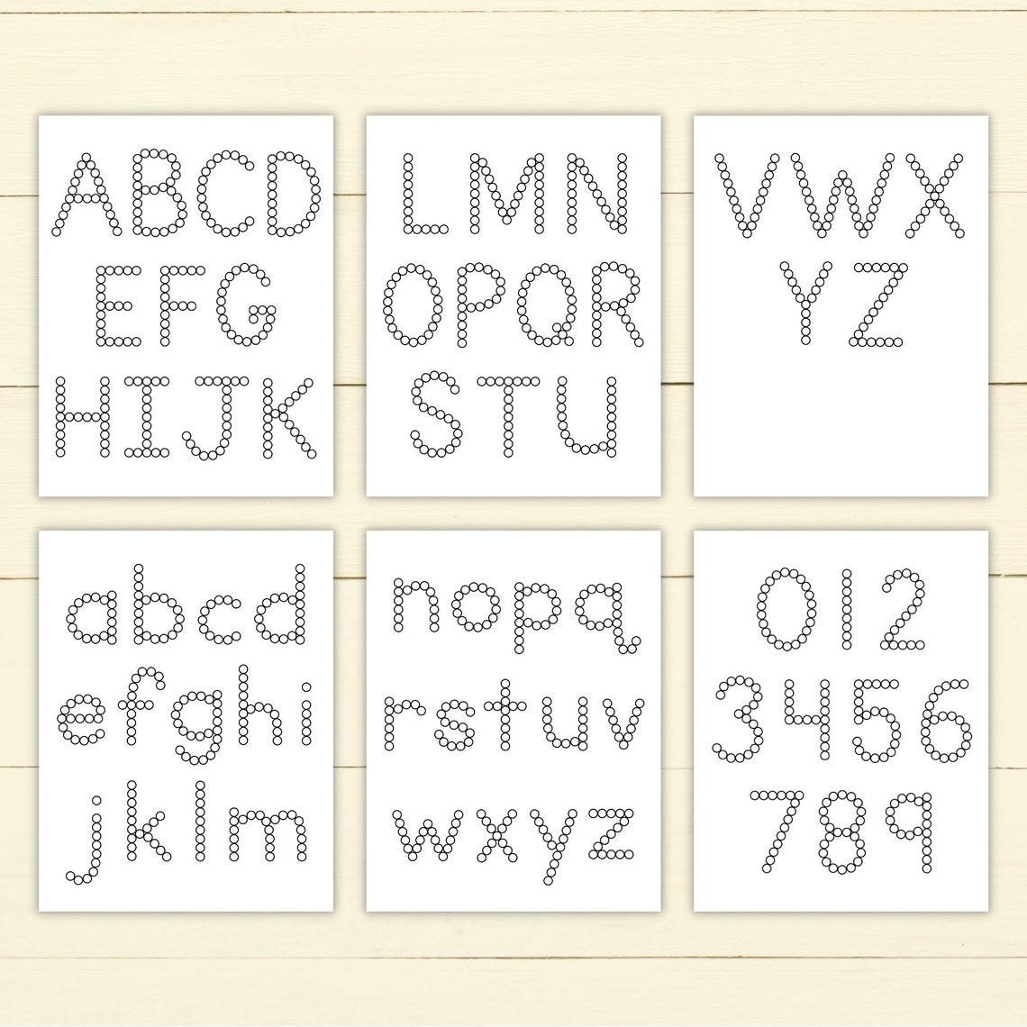 Q-tip Alphabet Tracing Sheets Uppercase Letters Lowercase Letters ...