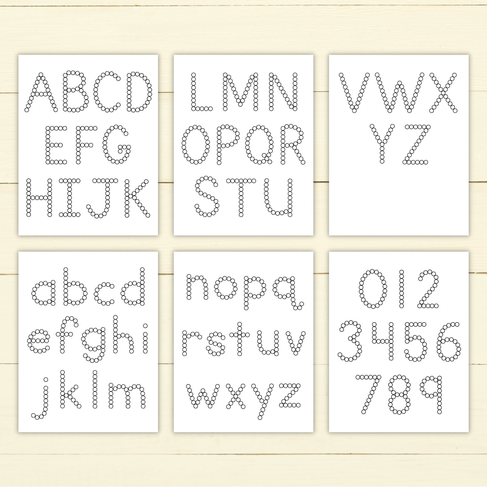 Q-tip Alphabet Tracing Sheets Uppercase Letters Lowercase Letters ...