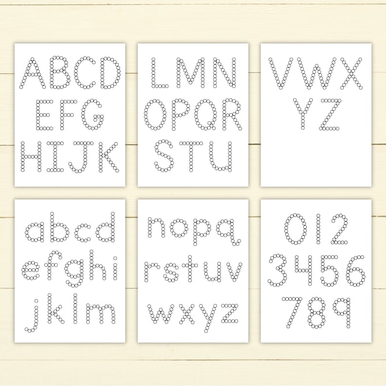 Q-tip Alphabet Tracing Sheets - Uppercase Letters + Lowercase Letters ...