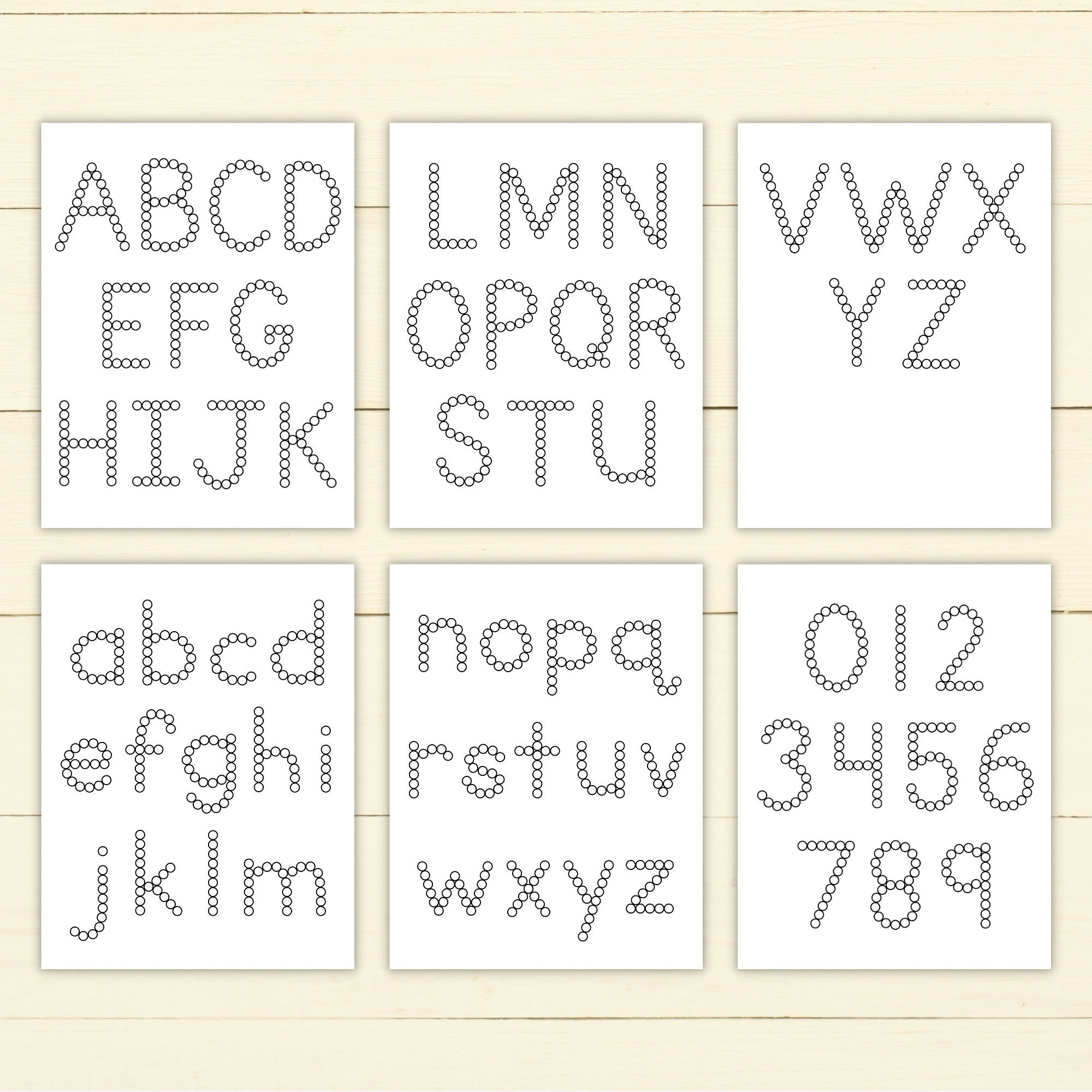 Q-tip Alphabet Tracing Sheets Uppercase Letters Lowercase Letters Numbers 0-9 Printable ...