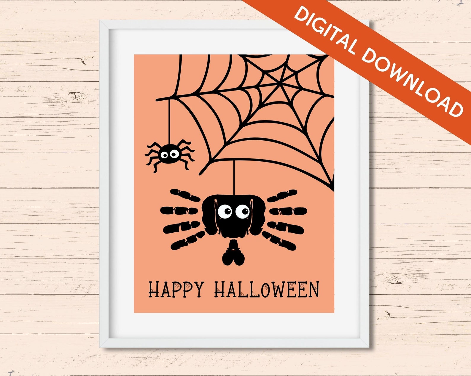 Halloween Spider Handprint Craft Template Handprint Art Kit - Etsy Canada