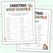 Christmas Word Scramble - Printable Holiday Activity - Christmas Party ...