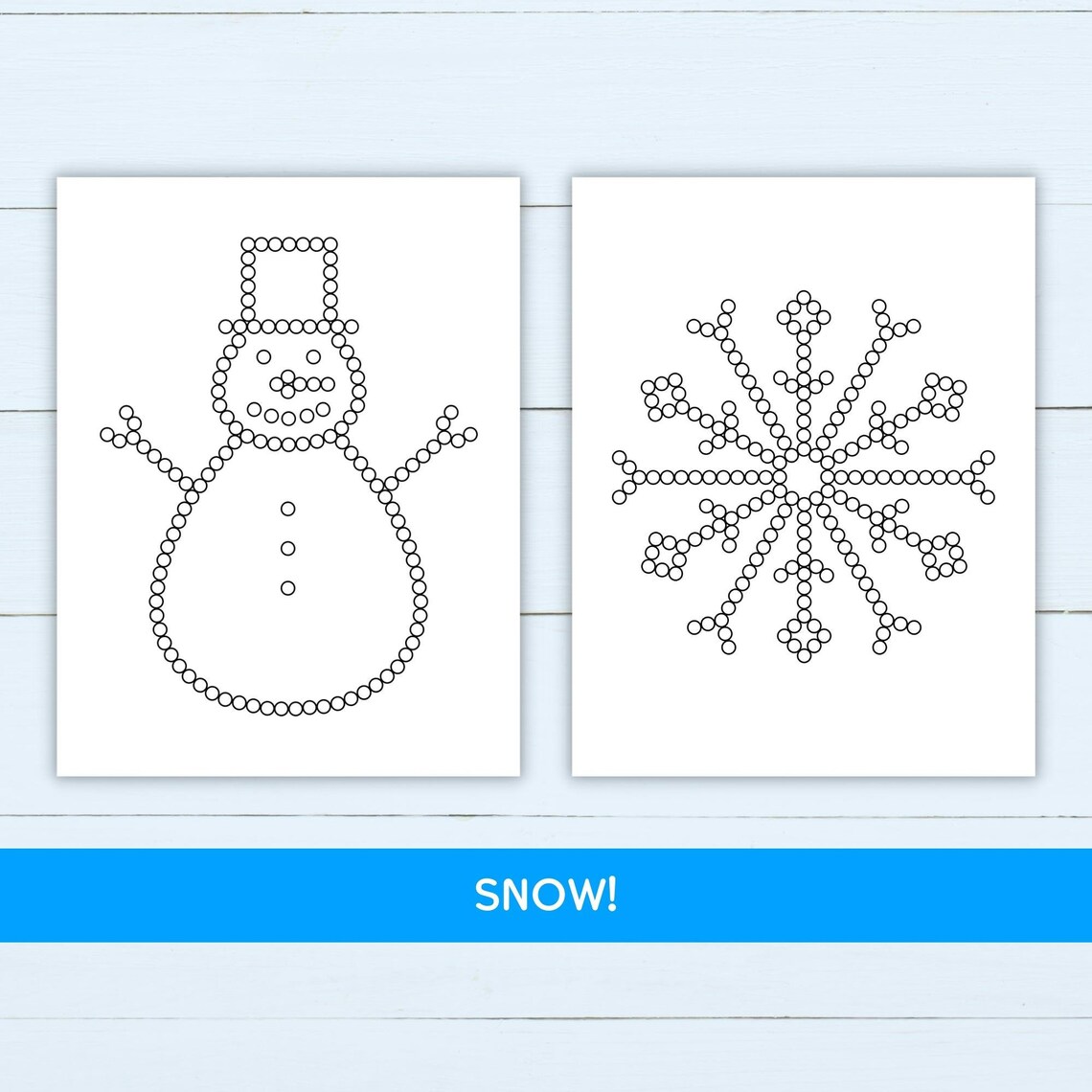 Winter Q-tip Tracing Sheets Printable Preschool Worksheets for Fine ...