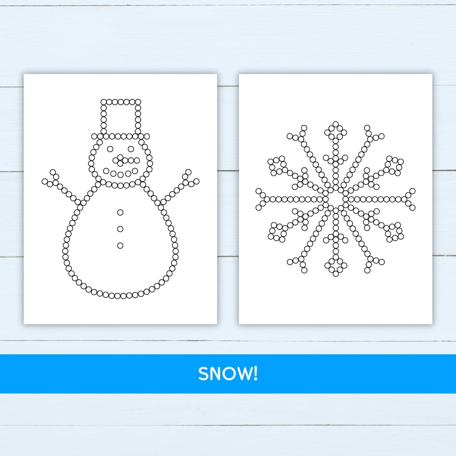 Winter Q-tip Tracing Sheets Printable Preschool Worksheets for Fine ...