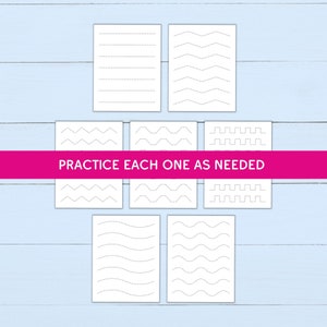 41-PAGE BUNDLE - Cutting Practice & Tracing Worksheets - Beginning ...
