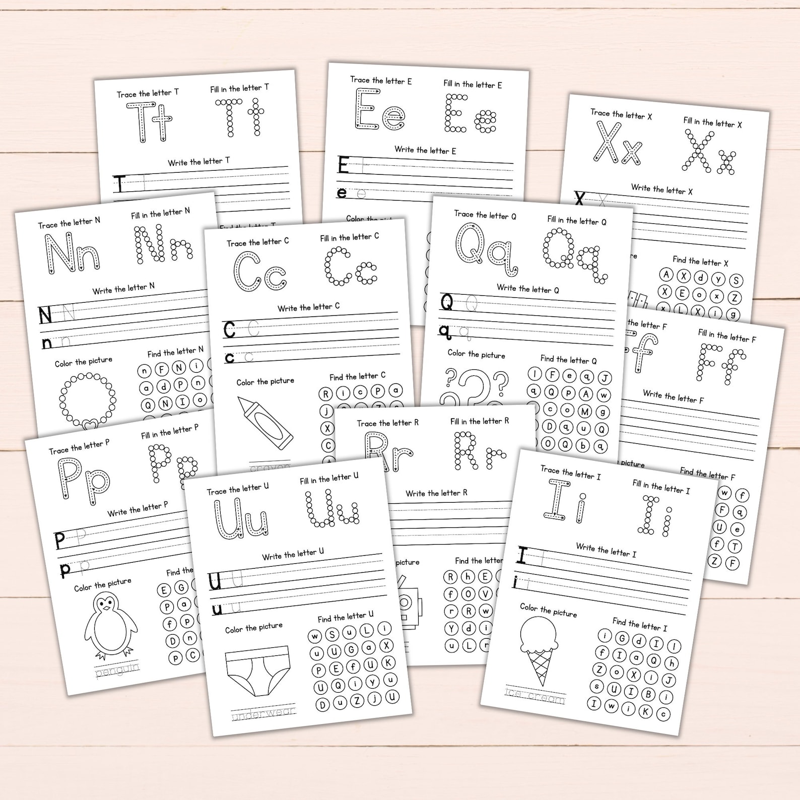 Alphabet Review Printable - Alphabet Revision Sheets - Letters ...