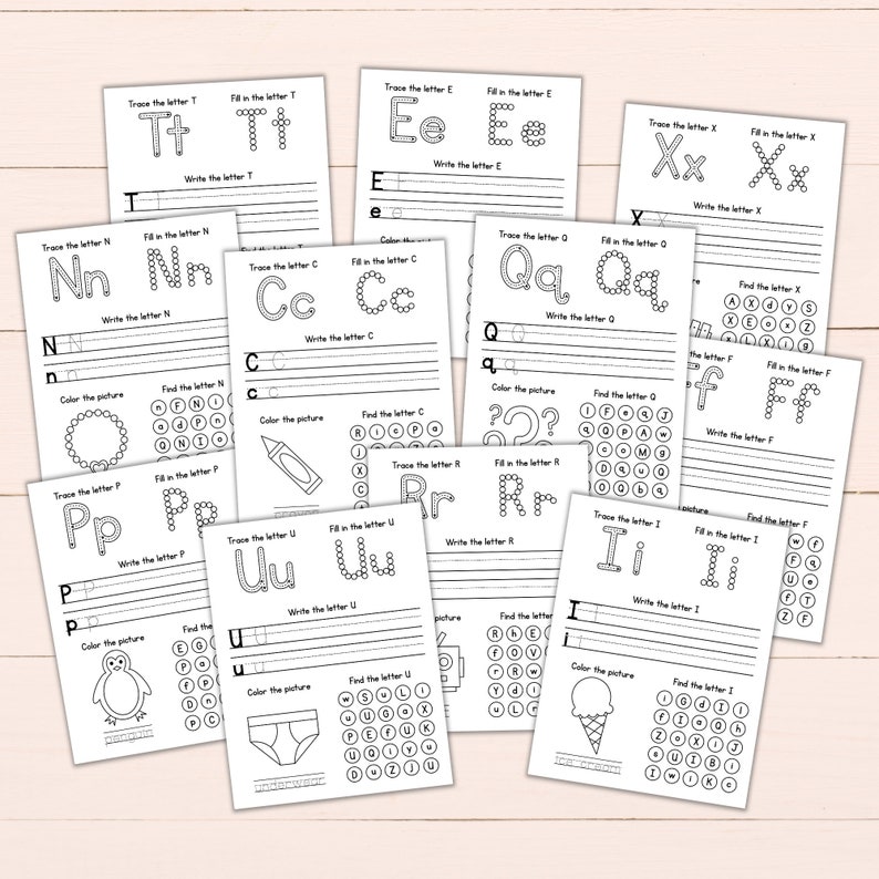 Alphabet Review Printable - Alphabet Revision Sheets - Letters ...