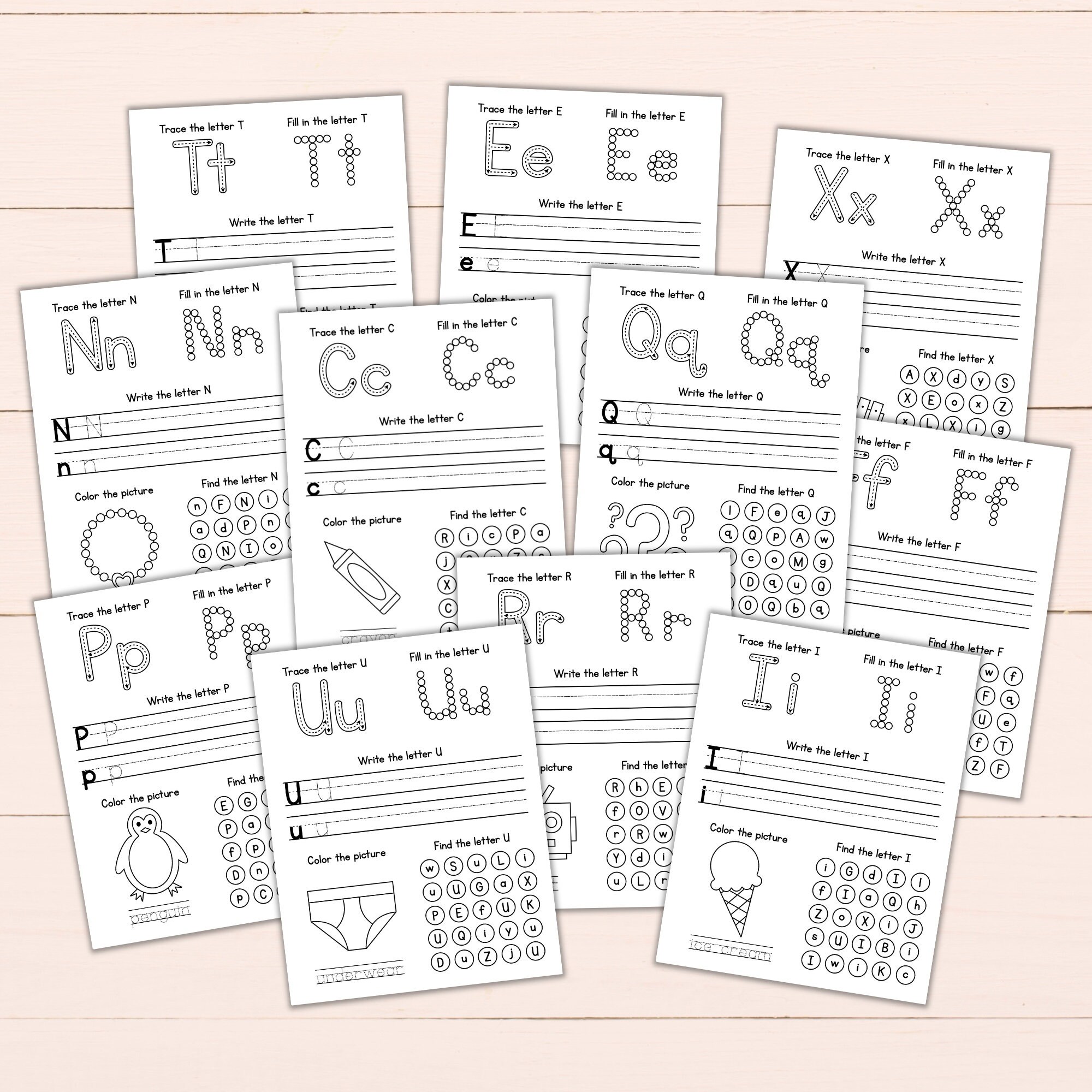 Alphabet Review Printable - Alphabet Revision Sheets - Letters ...