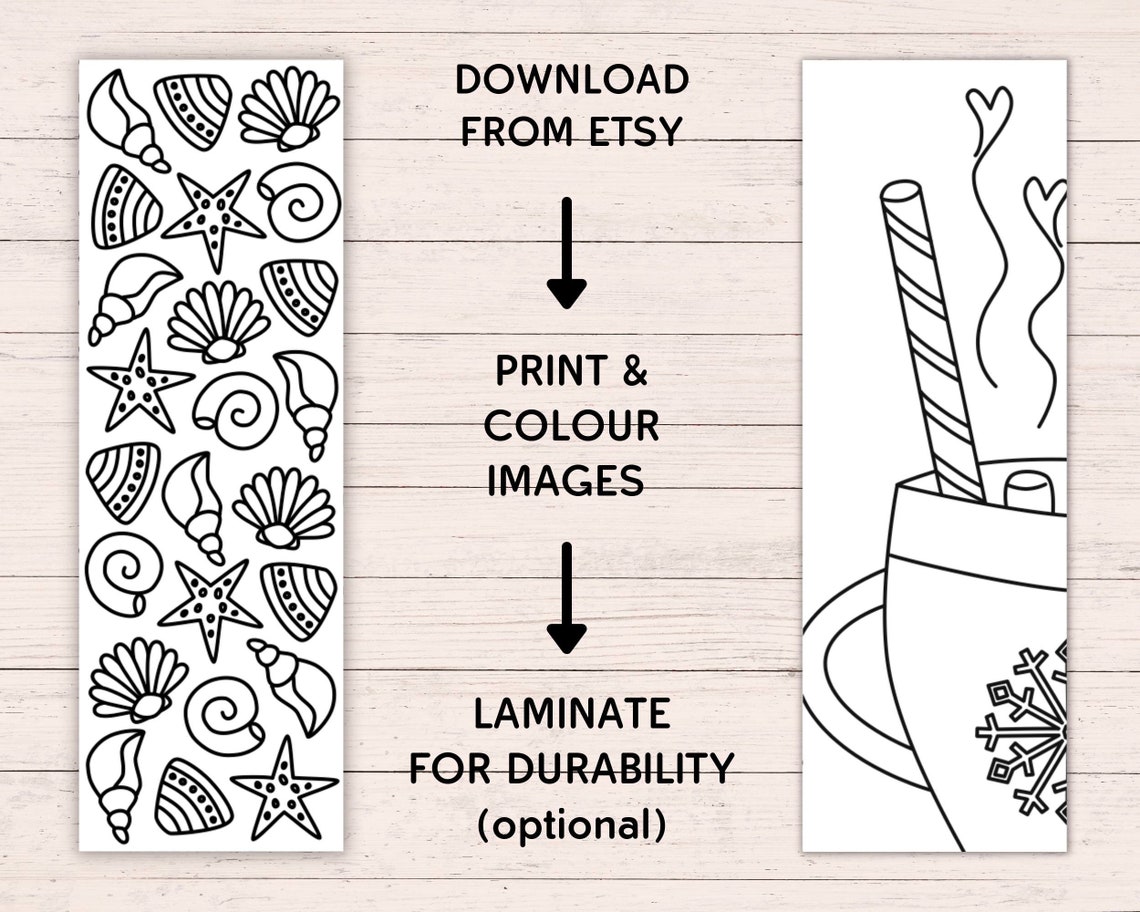 Bundle of 24 Coloring Bookmarks Spring Summer Fall - Etsy