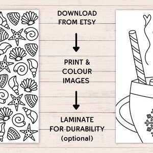 Bundle of 24 Coloring Bookmarks Spring Summer Fall - Etsy