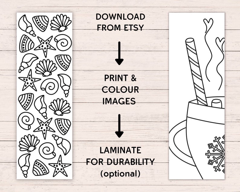 Bundle of 24 Coloring Bookmarks Spring Summer Fall - Etsy