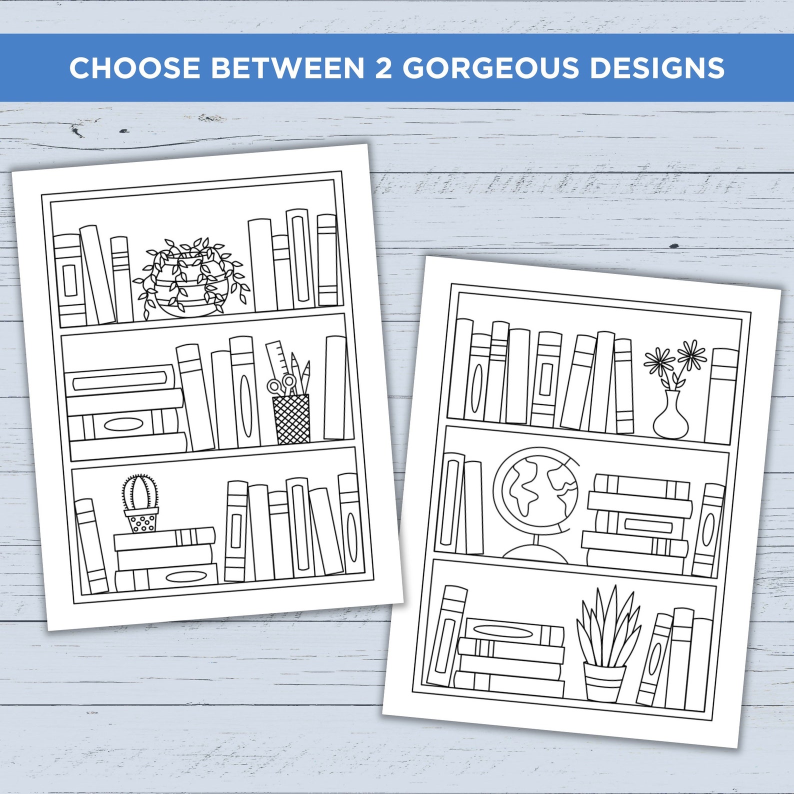 Bookshelf Reading Tracker Printable - 25 Books | 2 Designs - Printable ...