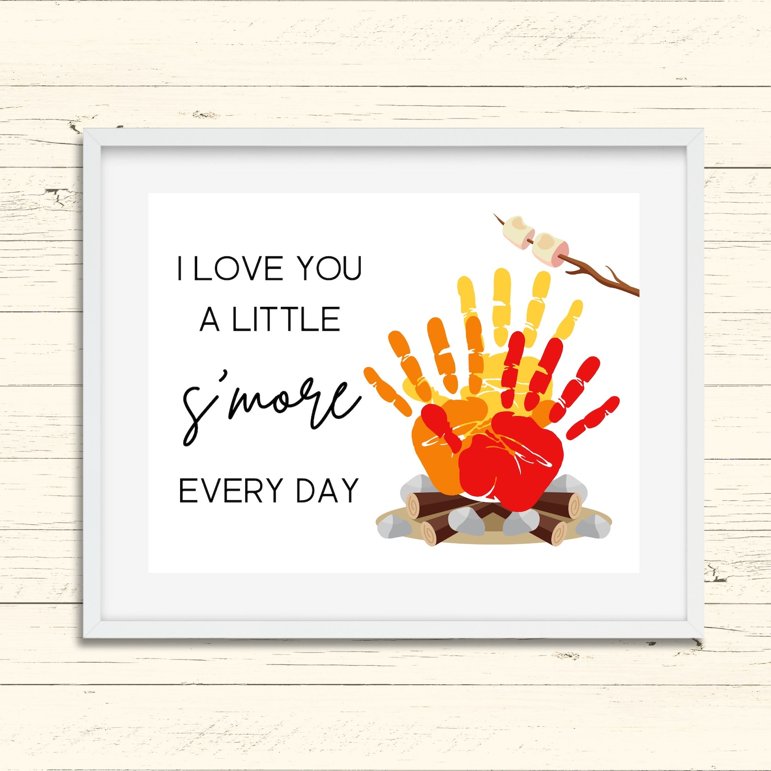Campfire Handprint Art Template - Summer / Fall Handprint Keepsake ...