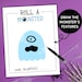 Roll a Monster Game - Printable Halloween Game - Halloween Activity for ...