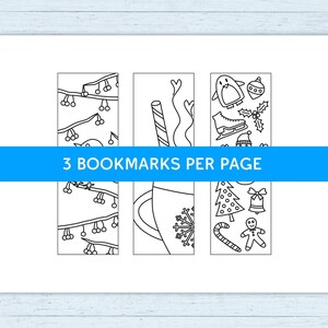 Printable Winter Coloring Bookmarks Set of 6 PDF Instant - Etsy Canada