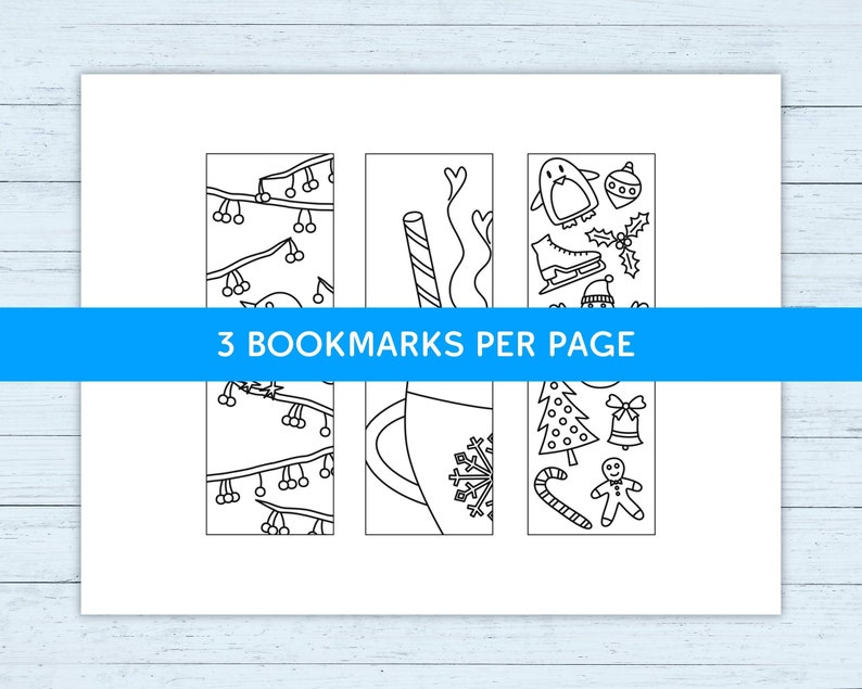 Printable Winter Coloring Bookmarks Set of 6 PDF Instant - Etsy Canada