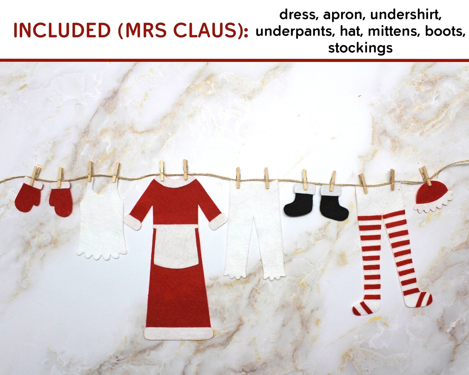 Printable Templates for Santa's Clothesline Mrs Claus - Etsy