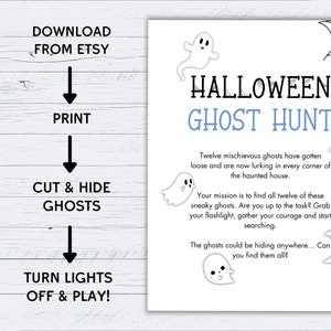 Printable Ghost Scavenger Hunt Game - Halloween Party Game for Kids ...