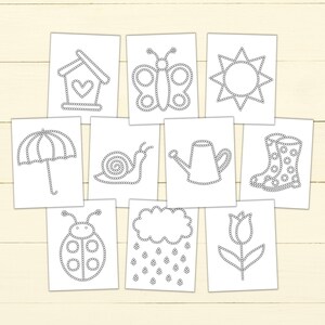 Spring Q-tip Tracing Sheets - Printable Preschool Worksheets for Fine ...