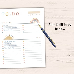 Printable Boho Daily + Weekly + Monthly Planner Page Bundle With Bonus ...