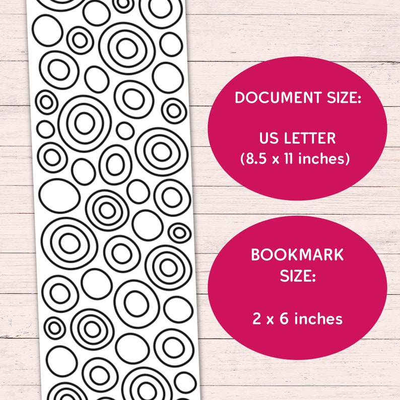 Printable Geometric Coloring Bookmarks - Set of 6 - PDF Instant Digital ...