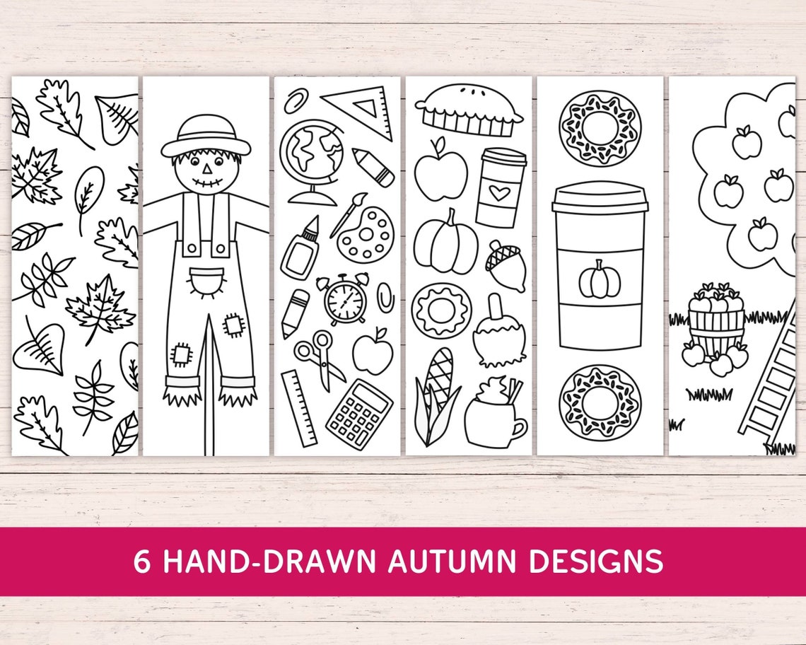 Bundle of 24 Coloring Bookmarks Spring Summer Fall - Etsy