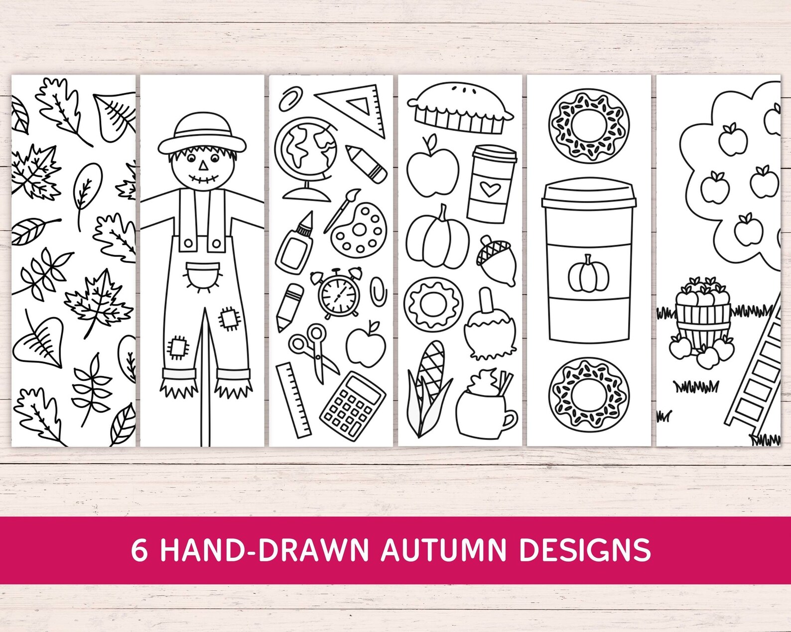 Bundle of 24 Coloring Bookmarks Spring Summer Fall - Etsy