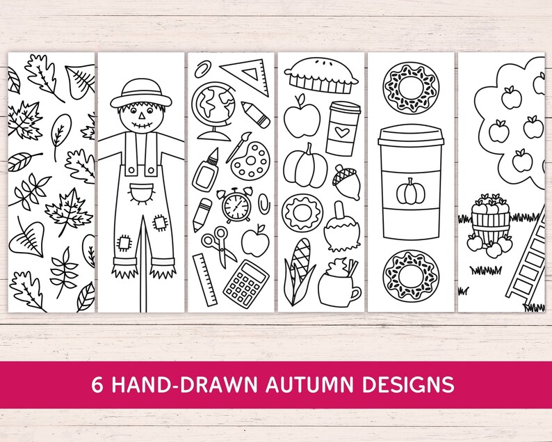 Bundle of 24 Coloring Bookmarks Spring Summer Fall - Etsy