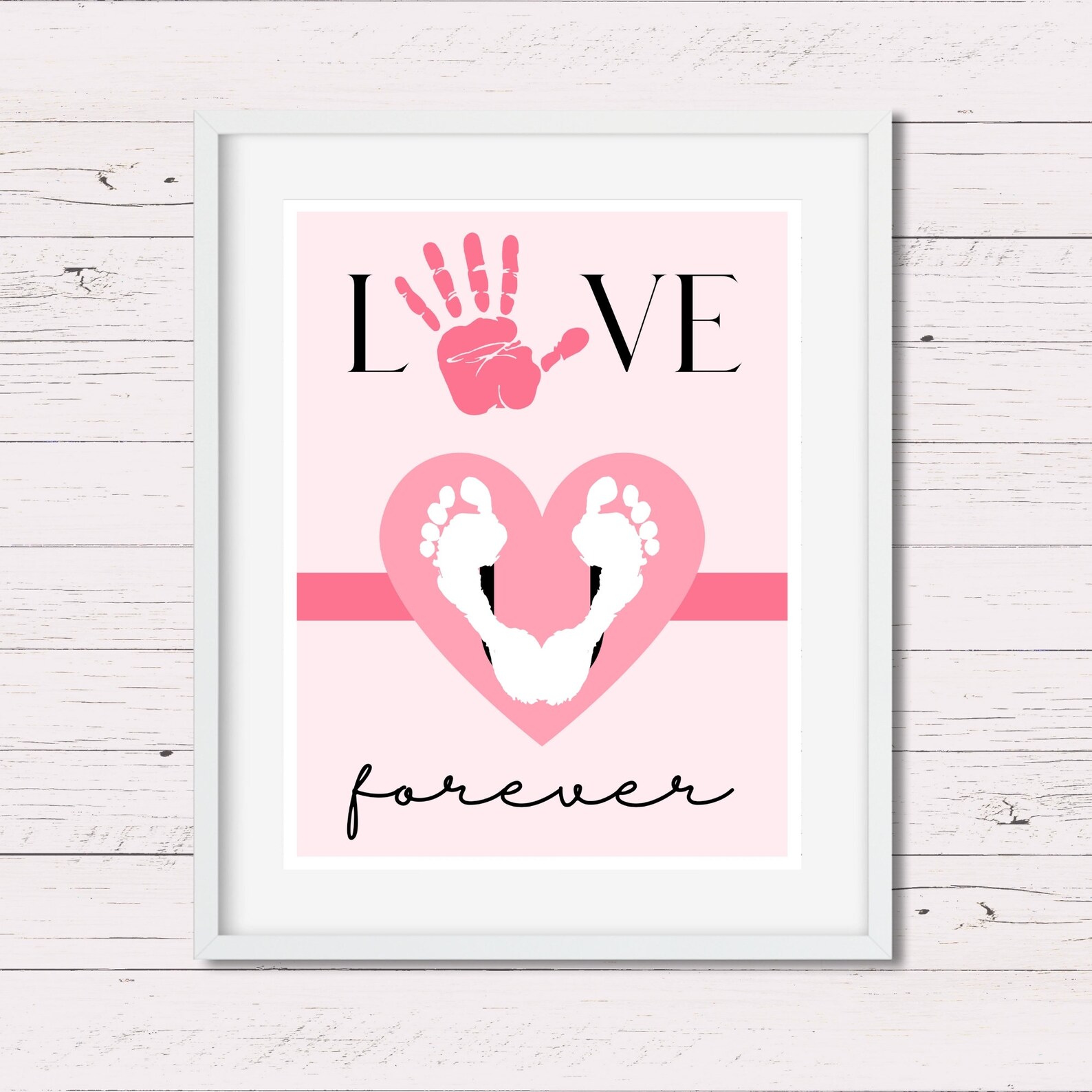 Printable love You Forever Baby Handprint Footprint Craft Template DIY ...