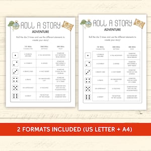 Roll a Story Adventure - Creative Writing Prompt Activity - Printable ...